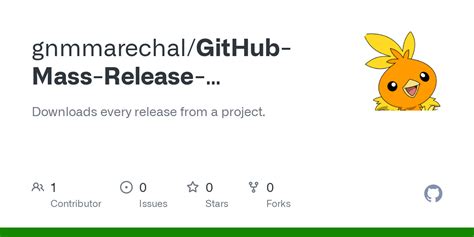 Github Gnmmarechalgithub Mass Release Downloader Downloads Every