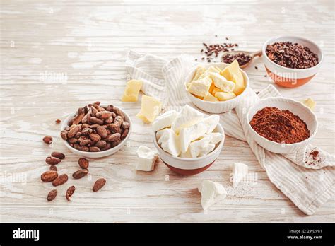 cocoa beans chocolate cocoa butter nibs and cocoa powder baking