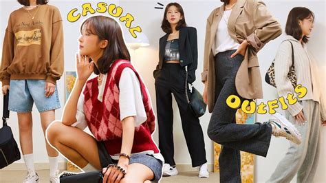 꾸안꾸 데일리룩 편한데 있어보이는 봄옷 코디 룩북 😎 대학생 직장인 추천 👖👟 Youtube
