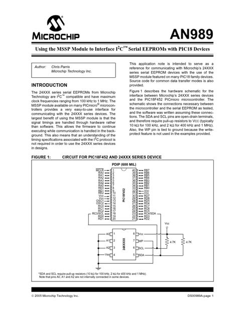 Using The Mssp Module To Interface I2c Pdf Transmission Control