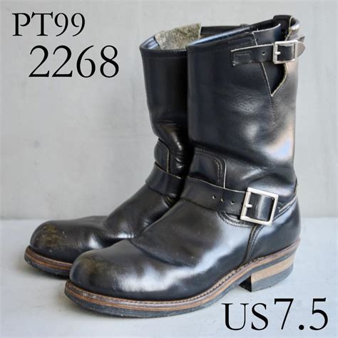 Red Wing レッド ウィング 8268 Pt91 刺繍タグ スウェード エンジニアブーツ Engineer Boots 低ベルト 90s