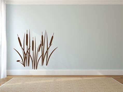 Reeds Wall Decal Long Grass Decal Grass Blades Nature Design Grass Wall Sticker Lake House