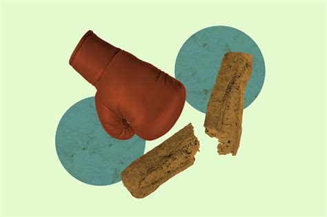 트렌드 삽화 스케치 디자인 몽타주 3d 콜라주 스포티한 권투 글러브 브로크 빵 시리얼 다이어트 요리 식사 유기농 레스토랑 요리