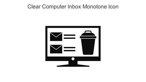 clear computer inbox monotone icon in powerpoint pptx png and editable