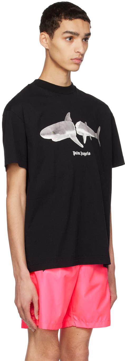 Palm Angels Black Shark T Shirt Palm Angels