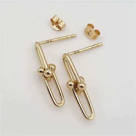 18k Pure Gold U Link Earring Set Tala Gold Collection Reviews On