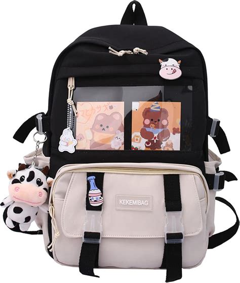 Mochila Kawaii Con Pin Kawaii Y Accesorios Linda Mochila Kawaii De Gran Capacidad Japonesa De La