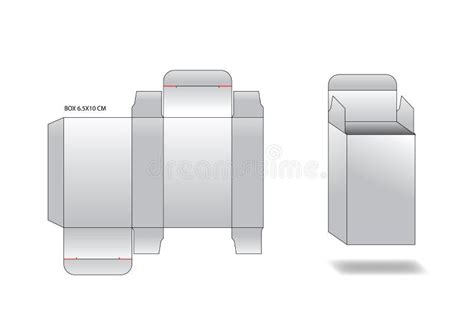 Retail Box With Die Cut Layout Stock Illustration Illustration Of