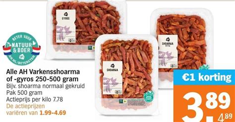 Alle Varkensshoarma Of Gyros 250 500g Aanbieding Bij Albert Heijn