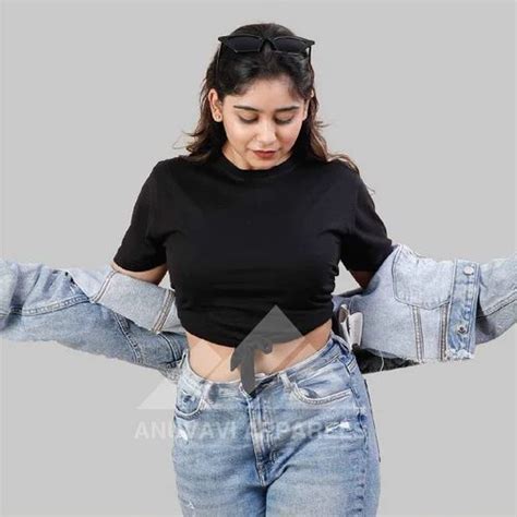 Cotton Half Sleeve Knot Crop Top At Rs 185piece In Coimbatore Id