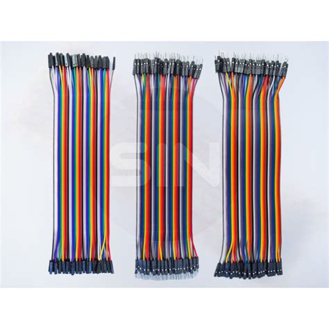 Jumper Wayar Male And Female 40pcs Dupont Diy Experiment Breadboard