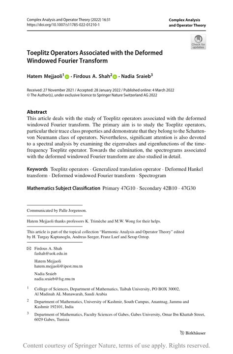 Toeplitz Operators Associated With The Deformed Windowed Fourier
