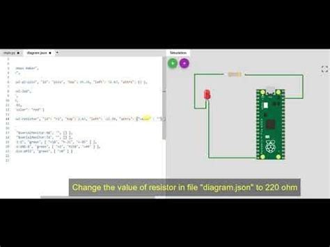 Raspberry Pi Pico Simulation With Led Using Micropython