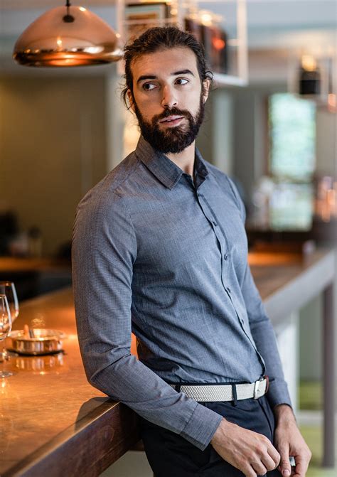 Mens Slim Fit Shirt With Long Sleeves Segers Cookniche