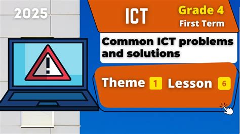 Common Ict Problems And Solutions Grade 4 Theme 1 Lesson 6 Ict Youtube