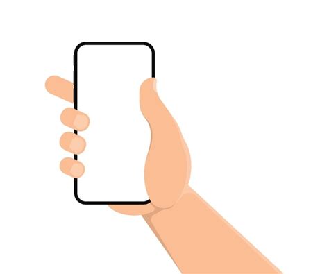 Premium Vector Human Hand Holding Smartphone Mobile Phone In Man S