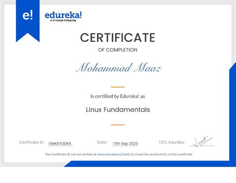Mohammad M On Linkedin Check Out Mohammads Certificate On Linux