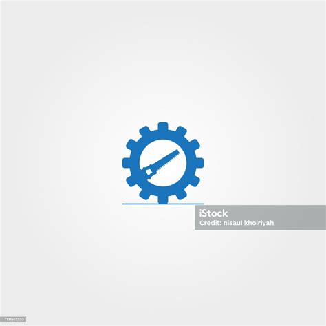 목 제 아이콘 일러스트 템플릿 비즈니스 기업 도구 건설을 위한 벡터 디자인을 보았다 요소 일러스트레이션 건설 산업에 대한 스톡