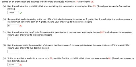 Solved A Use R To Calculate The Probability That A Person Chegg