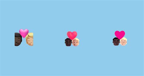👨🏿‍ ️‍💋‍🧑🏼 Beso Hombre Persona Adulta Tono De Piel Oscuro Tono De