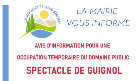 Avis Occupation Temporaire Du Domaine Public Mairie De La Roquette