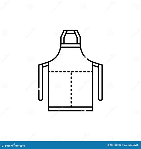 Protection Appron Color Line Icon Disability Isolated Vector Element Stock Vector