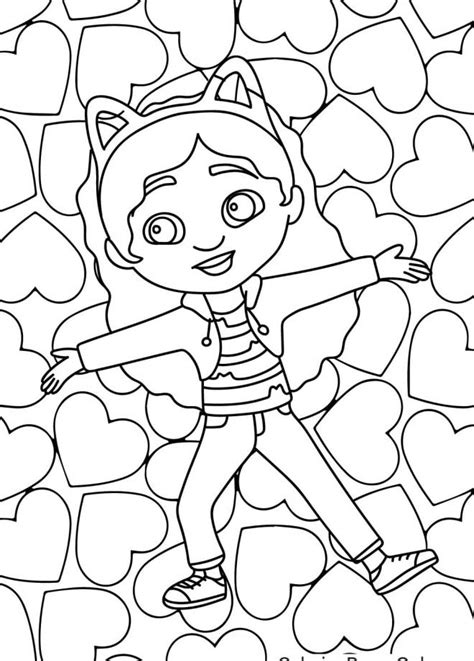 Coloriage La Fille Gabby En Dansant Dessin Gratuit à Imprimer