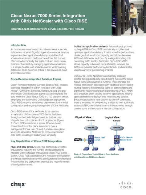 Cisco Nexus 7000 Series Integration With Citrix Netscaler With Cisco