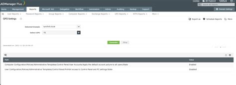 Windows Group Policy Reports Active Directory GPO Reporting Tool