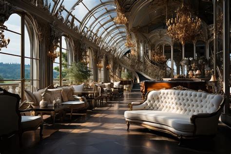 Diseño Interior Moderno Y Elegante Del Lujoso Lobby De Un Hotel Con Un