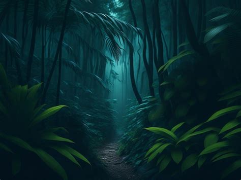 Premium Ai Image Jungle Background