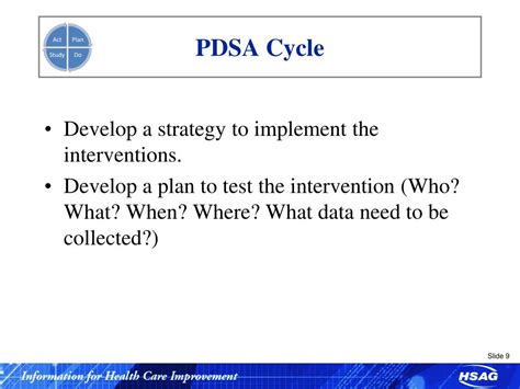 PPT PlanDoStudyAct Using The PDSA Cycle To Improve Your Performance Improvement Projects