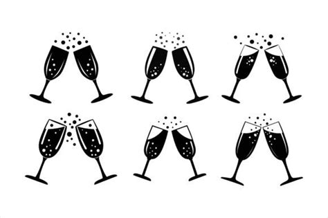 Clinking Champagne Glasses Icon Bundle Graphic By Mk Graphics Store