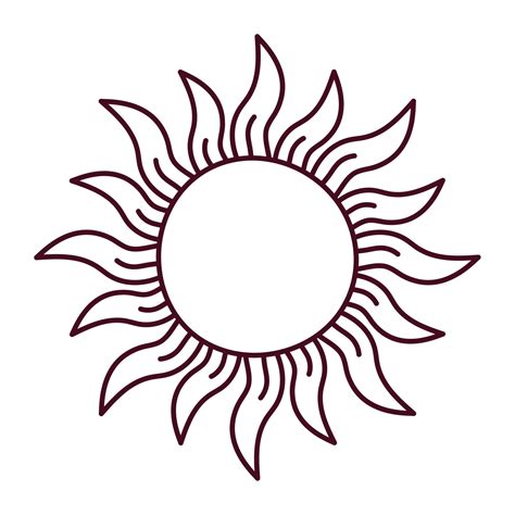 Sun Tattoo Design 21385537 Vector Art At Vecteezy
