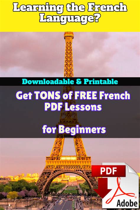 French Pdf Lessons For Beginners Free Downloads