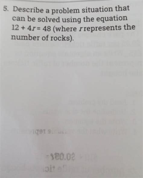 solved 5 describe a problem situation that can be solved using the