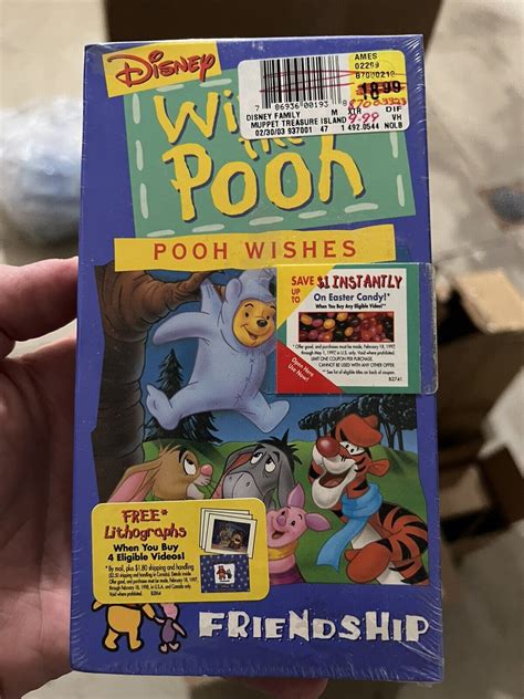 Vintage Walt Disney Winnie The Pooh Pooh Wishes Friendship Vhs Video