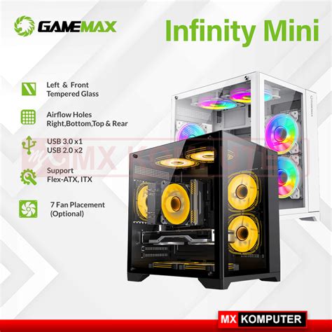 Jual Casing Gamemax Infinity Mini Pc Case M Atx Shopee Indonesia