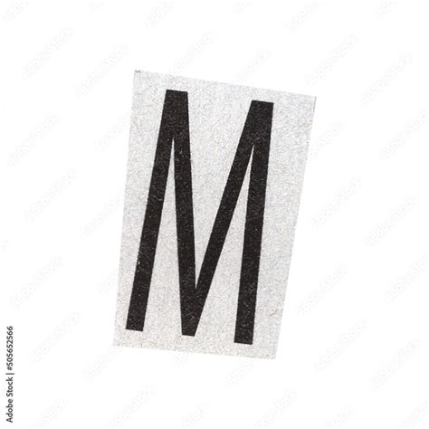 letter m magazine cut out font ransom letter isolated collage elements for text alphabet hand