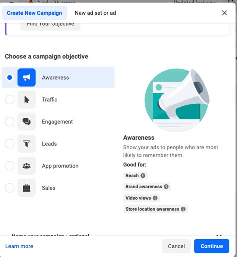 facebook ads objectives all types of campaign objective explained