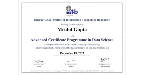 advanced certificate programme in data science april 2023 iiit b and