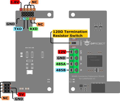RS485 Connector Expansion Shield For LattePanda V1 At MG Super Labs India