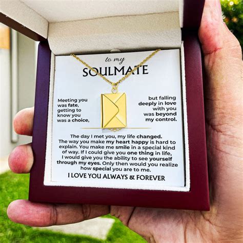 To My Soulmate Love Letter Necklace T Set Ss603e Sugar Spring Co