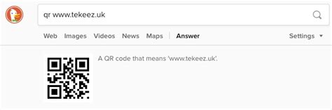 Creating A QR Code Using DuckDuckGo