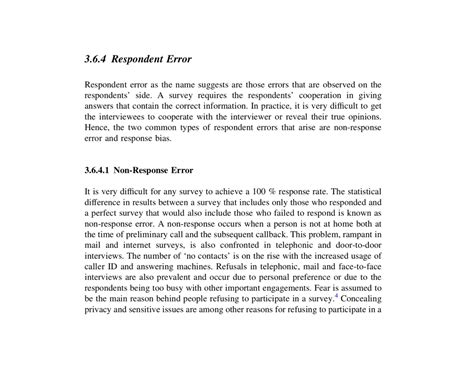 Respondent Error Business Research Studocu