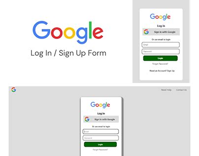 Google Form Login Ui Projects Photos Videos Logos Illustrations