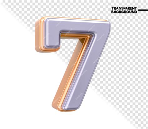 Premium Psd 7 Number 3d Rendering