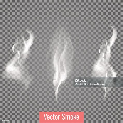 섬세 한 화이트 투명 배경 벡터 일러스트 레이 션에 담배 연기 파도 설정 0명에 대한 스톡 벡터 아트 및 기타 이미지 0명 디자인 요소 벡터 Istock