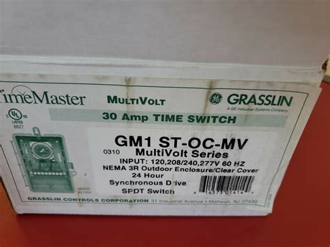 New Grasslin Gm1 St Oc Mv Multivolt Series 30 Amp Time Switch 120 208
