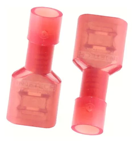 Conector De Terminal Aislado Hembra De Nylon Rojo 20 Piezas